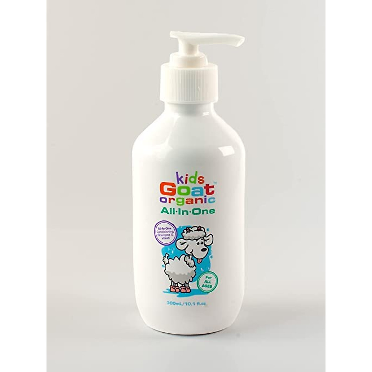 Goat Kids Organic Milk All-in-One Conditioning Shampoo & Body Wash, Cleans and Revitalizes Hair and Scalp, 10.1 Fl oz