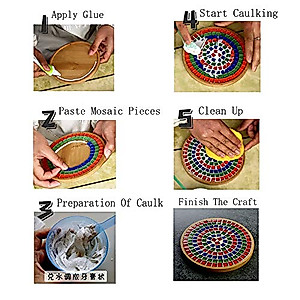 Mosaic Tiles Squares Black Crystal Mosaic Glass Tile for Crafts Bulk DIY Picture Frames Handmade Jewelry Coasters Art Material Decoration,1x1cm,100 Pieces