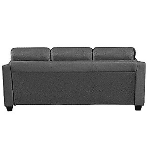 ERYE 3 Pieses Mid-Century Modern Sofa Sets Linen Fabric Tufted Back Sofa&Couch Include 3 Seaters Couch, Loveseat and Armchair with Rivets Rivets for Home Apartment Office Living Room Sets