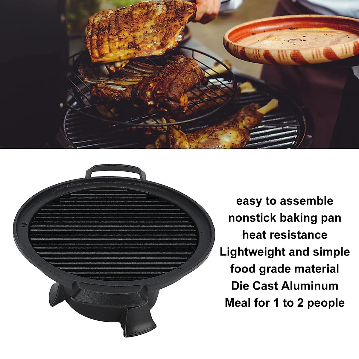 Multifunctional Charcoal Barbecue Grill, Mini Grill Pan, Barbecue Grill PlateTabletop Portable Grill Hibachi Grill, Tabletop Grill for Traveling Picnics Camping