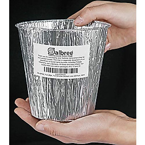 Smoker Bucket Drip Foil Liner Tray for Catching Grease, Compatible with Traeger, Oklahoma Joe, Behrens, Pitboss, Green Mountain, Pit Boss & Other Grill Bucket Accessories for Pro Pellet Oklahoma Joe's (12pk, 5.75 x 5.75 inches)