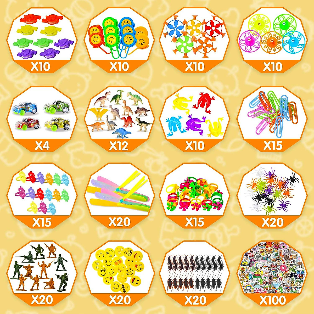 PinkUnicoon 518 PCS Party Favors for Kids 4-8 8-12, Treasure Box Toys Classroom Carnival Prizes, Goodie Bags & Pinata Stuffers Bulk Fidget Toys, Christmas Stocking Stuffers Gifts for Boys Girls