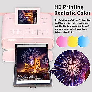 KP-108IN CP1300 Ink and Paper Compatible for Canon Selphy CP1300 CP1500 CP1200 CP1000 CP910 CP900 CP810 CP760 CP770 CP780, KP108 3 Color Ink Cartridges and 108 Sheets Glossy 4x6 Photo Paper