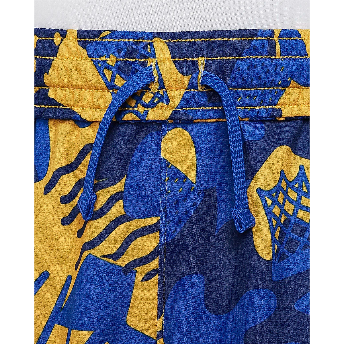 Nike Big Boys' Dri-FIT Elite Basketball Shorts (Large, Game Royal/Yellow Ochre/White)