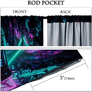 GY Gamepad Gamer Curtains, Thermal Insulated Printed Video Games Controller Curtains with Rod Pocket - 52x63 Inch