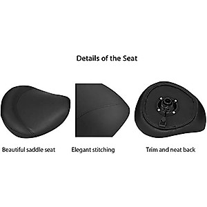 Saddle Stool Rolling Chair Hydraulic Adjustable with Wheels for Office Home Salon Spa Studio (Black)