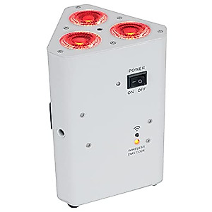 Rockville RGBWA+UV Rechargeable Wireless Wash DJ Up-Light in White (RockWedge LED