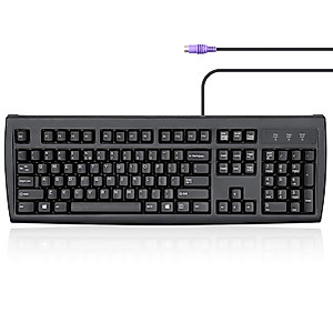 Perixx Periboard-107 Wired PS2 Full Size Keyboard, US English Layout