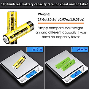 iMah HR6 AA rechargeable batteries Ni-MH 1.2V 1800mAh for Flashlight Remote Control Car Toys Clock, also Compatible with Panasonic BK-3MCCA8BA BK-3HCCA8BA BK-3MCCA4BA BK-3HCCE4BE, 8-Pack