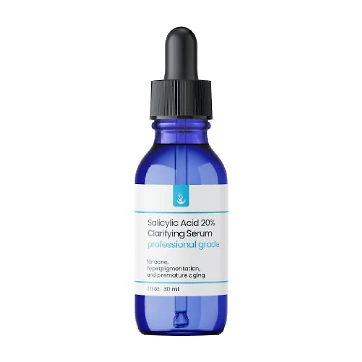 Salicylic Acid 20% Serum, Professional Grade, Acne, Hyper-pigmentation, & Premature Aging, Serum, 1 oz with glass dropper (1 oz (20% Serum))