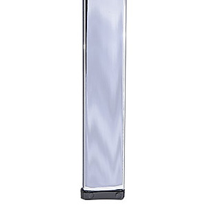 LeisureMod Menno Modern Transparent Acrylic Folding Chair, Black