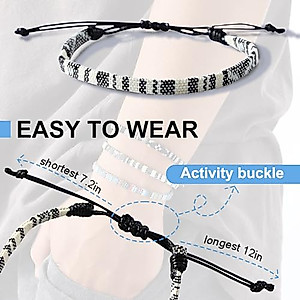 Mens Bracelet set Handmade Adjustable Size Easy to Wear Waterproof Bracelets Suitable for Surfer Suitable for Men as Gift (AA)