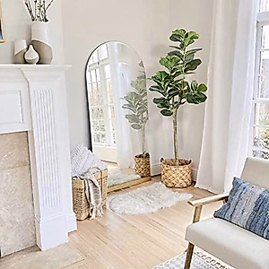 SeelinnS Artificial Fiddle Leaf Fig Tree 6FT Faux Fiddle Leaf Fig Tree Large Fake Plant in Pot Fig Artificial Tree for Home Decor Indoor and Outdoor