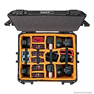 Pelican Vault - V600 Multi-Purpose Hard Case with Padded Dividers for Camera, Drone, Equipment, Electronics, and Gear (Black)