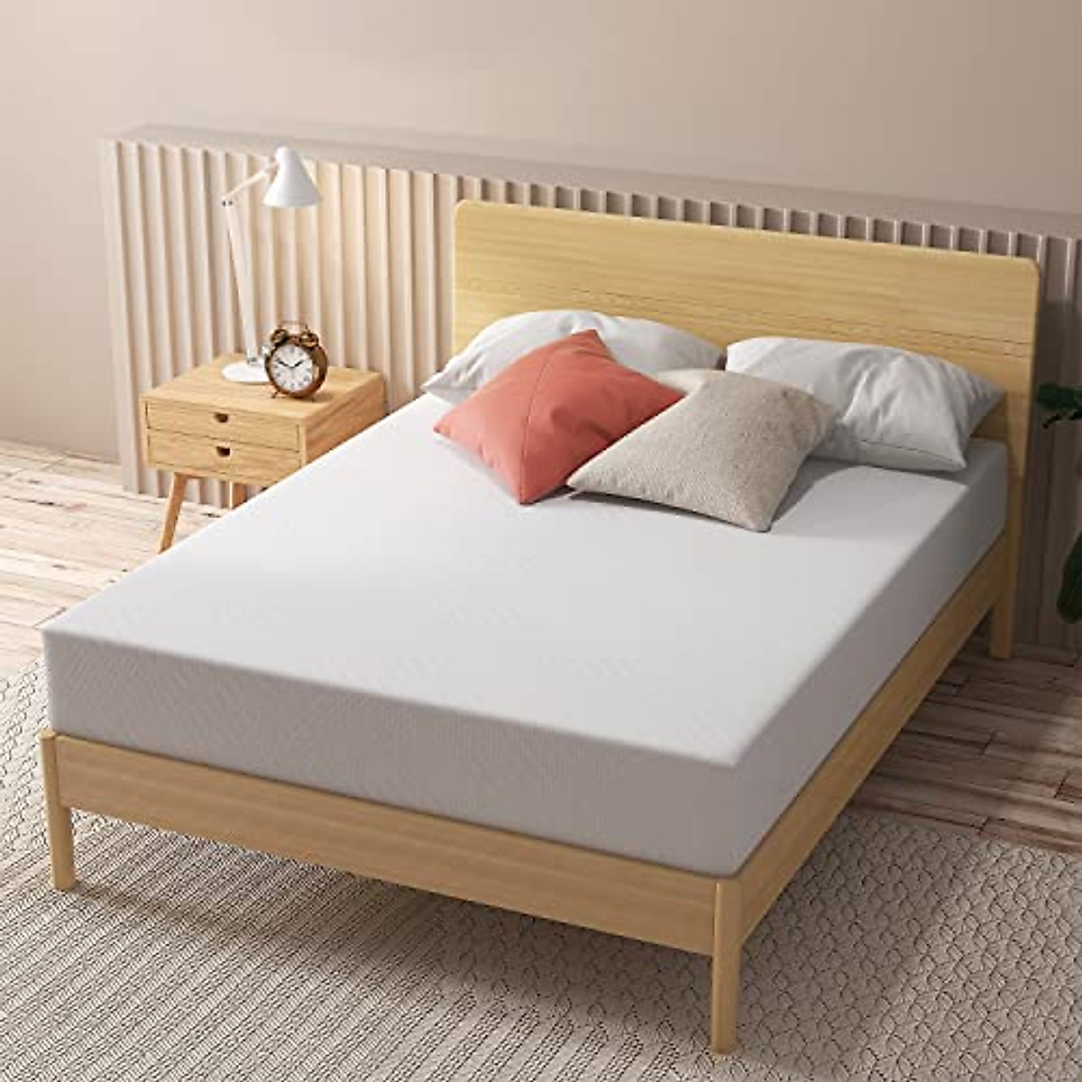 wOod-it Queen Mattress, 10 inch Queen Size Gel Memory Foam Mattress for a Cool Sleep & Pressure Relief, Medium Firm, Bed in a Box