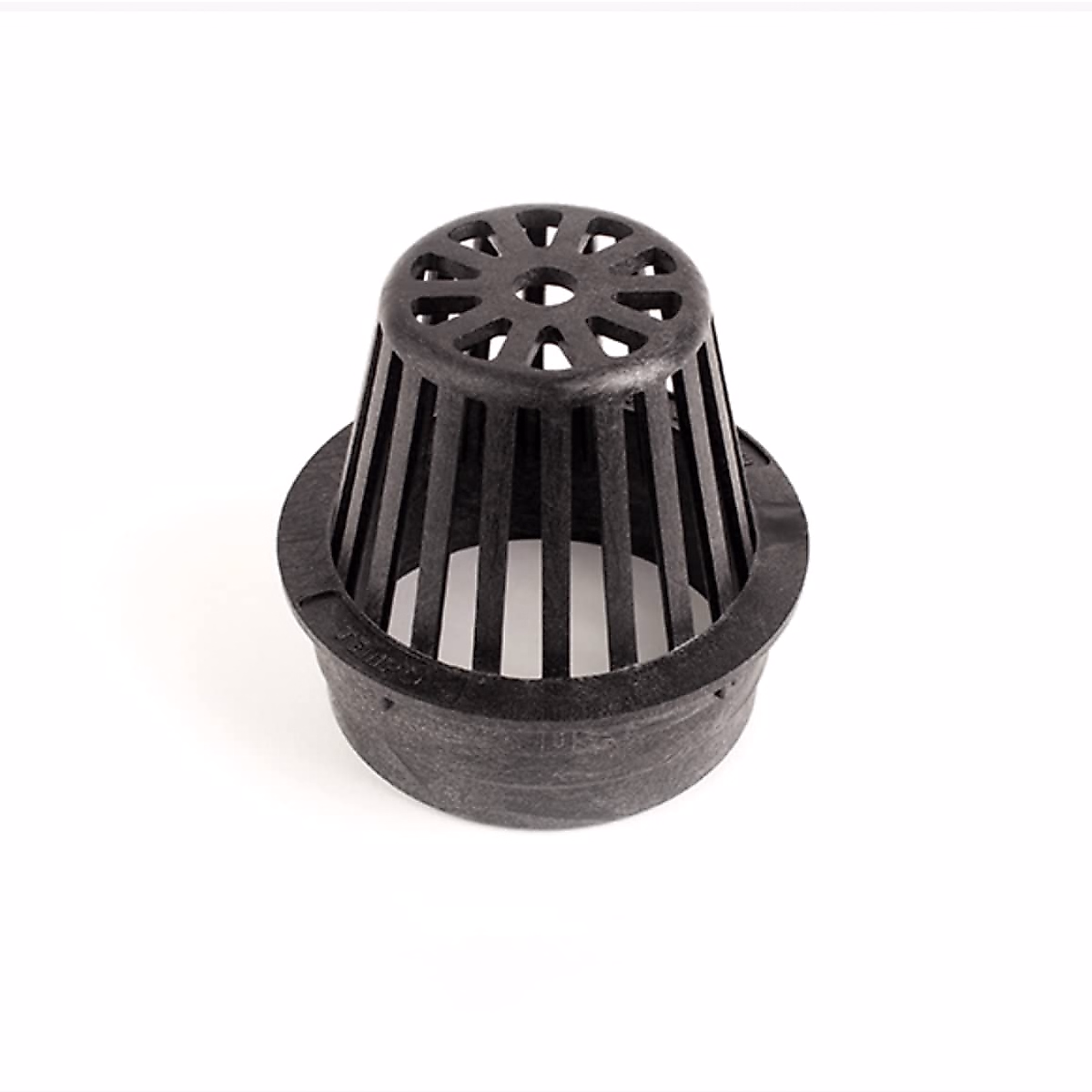 Premium USA Made 4" Inch Black Outdoor Round Atrium Drain Grate Cover - Fits All 4" Inch Sewer & Drain Pipe/Fittings, Also Fits Triple Wall Pipe & Corrugated Landscape Pipe 4" (Black)