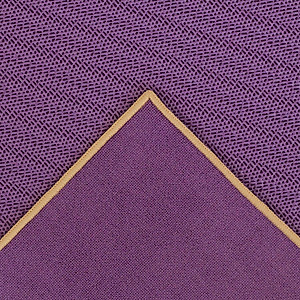 Aurorae Synergy Foldable On-the-Go Travel Yoga,Gym/Exercise Mat for Yogis on the Move with Integrated Microfiber Towel and Anti-Slip Patented 2-in-1 Technology. No Odor and No Bunching Amethyst