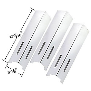 BBQ Grillware GSF2616, 41590 and Life@Home GSF2616J, GSF2616JB, GSF2616JBN, GSF2616JC BBQ Gas Grill Repair Kit Includes 3 Stainless Burner and 3 Stainless Heat Plates