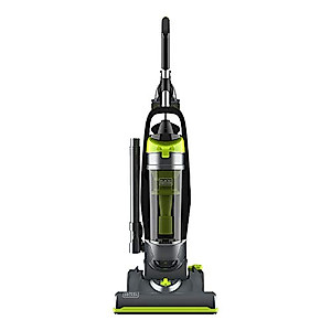 BLACK+DECKER Bagless Upright Vacuum Cleaner with Anti-Allergen HEPA Filer, Corded 1,200 Watt Motor & 5-Position Carpet Height Settings, (BDXURV309G), Gray/Green
