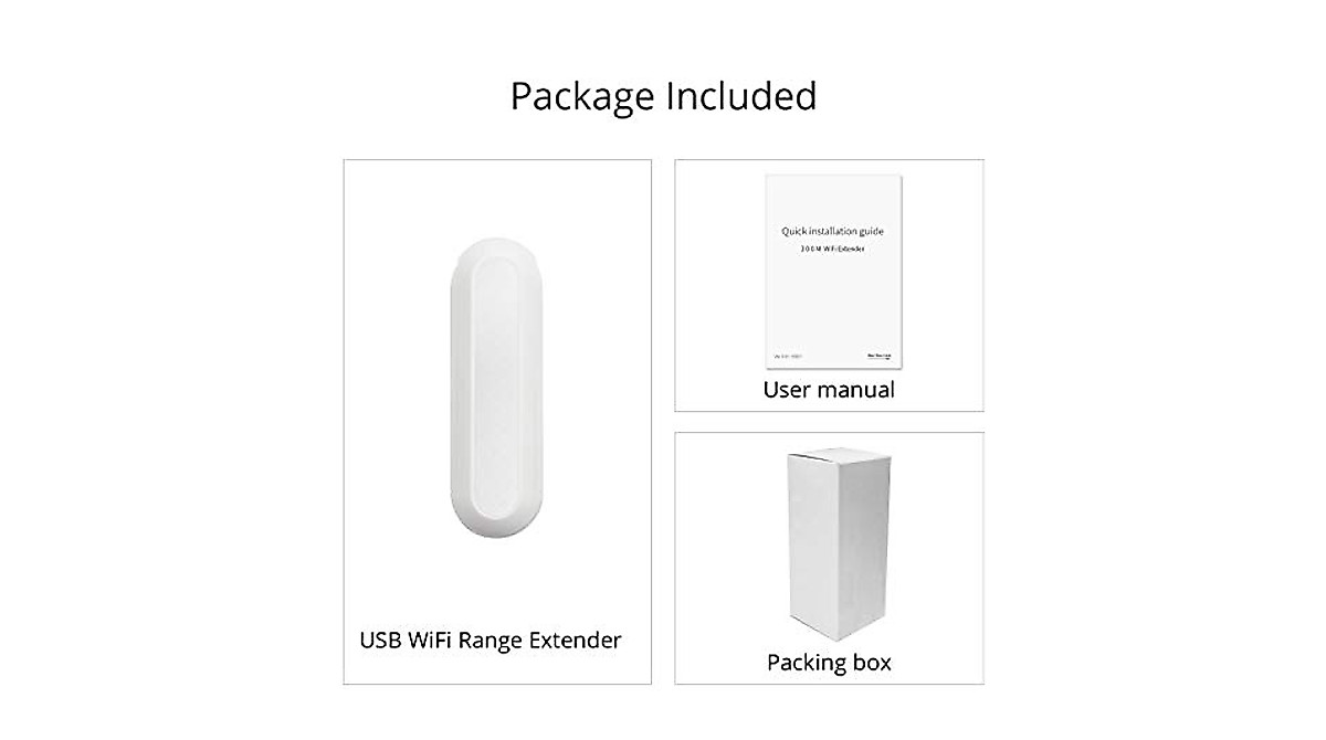 TUOSHI USB WiFi range Extender, Portable 300M Dual Antenna USB WiFi ...