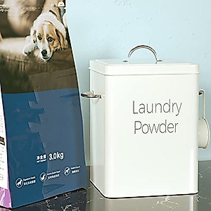 Cabilock Laundry Organizer Box Farmhouse Laundry Powder metal laundry powder container laundry powder bin laundry detergent container Container Metal Laundry Pet Food Container