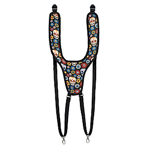 Meinl Percussion Designer Djembe Strap with Durable Synthetic Fabric and Adjustable Length, Day of The Dead (MDJS1DA)