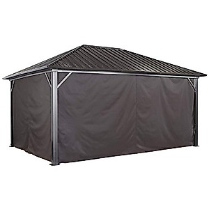 Sojag Accessories Set of 4 12' x 16' Curtains for Genova Outdoor Gazebo - Brown