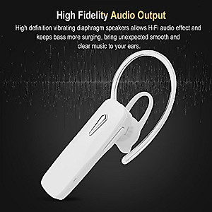 Yoidesu TWS Wireless Bluetooth Ear-Hook Earbuds Portable True Wireless Earbuds Noise-Canceling Hands-Free Sports & Exercise in Ear Business Headphones (White)