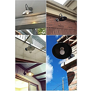 PEHUB Retro Nostalgia Hat Paint Iron Wall Lamp Style Rural Simple Idea Wall Light Outdoor Courtyard Aisle Balcony Villa Outdoor Wall Sconce Exterior Light Fixture