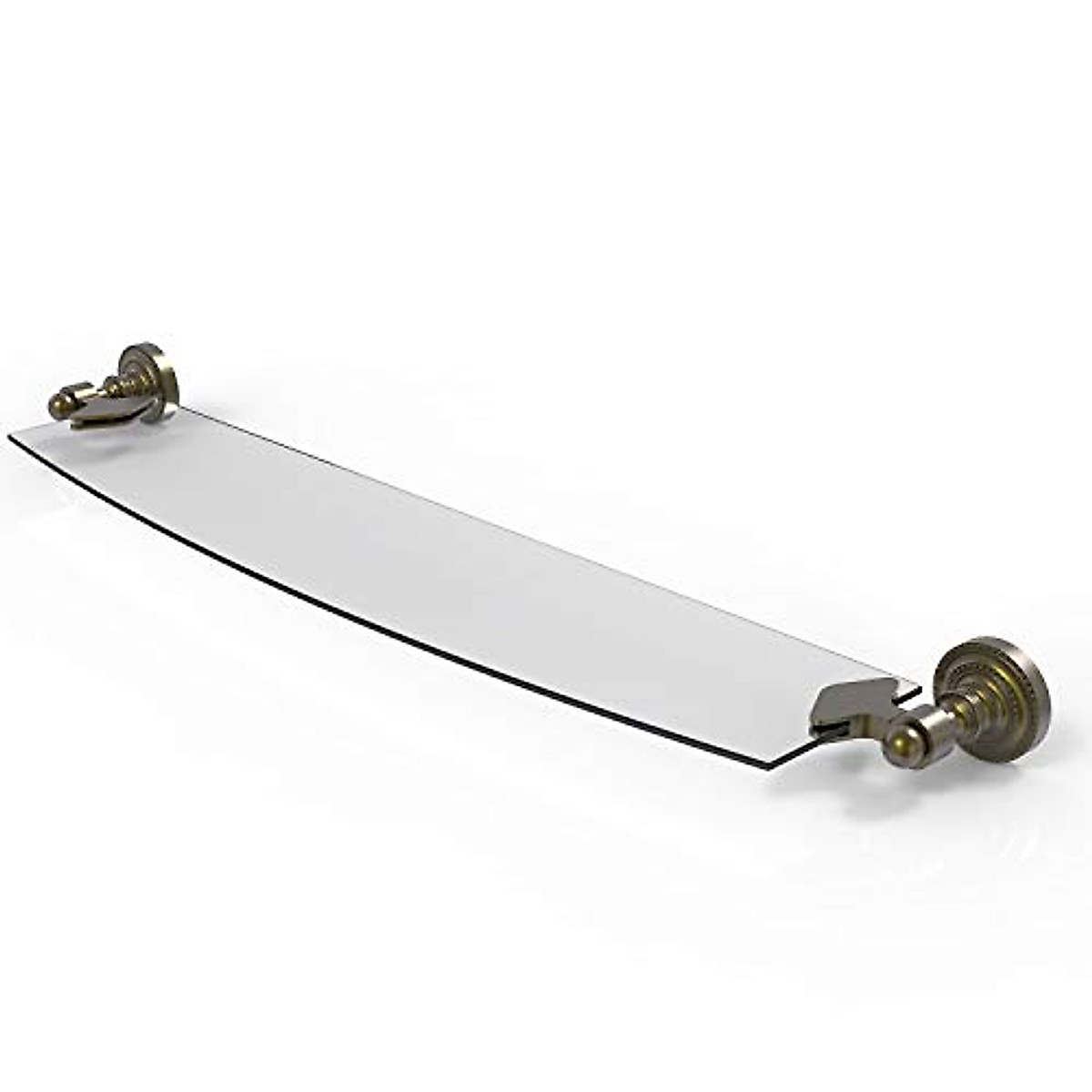 Allied Brass DT-33/24 Dottingham Collection 24 Inch Glass Shelf, Antique Brass