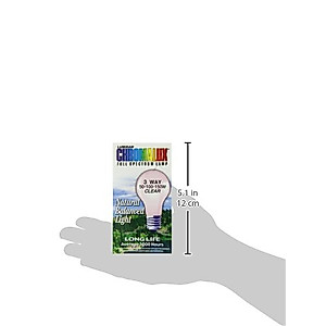 Chromalux Standard Clear 3 Way Light Bulb