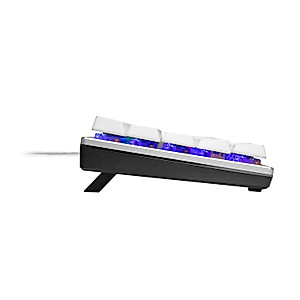 Cooler Master SK620 60% Silver/White Mechanical Low Profile Gaming Keyboard, Click Blue Switches, Customizable RGB, Ergonomic Design, USB-C Connectivity, Mac/Windows, QWERTY (SK-620-SKTL1-US)