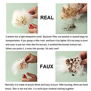 Soft Genuine Fluffy Sheepskin Rugs, Plush Wool Fur Area Irregular Rugs for Bedroom Living Room Decors Carpet Sofa Chair Cover Side of The Bed Couch Bench Pet Dog Pray Cushion Mat