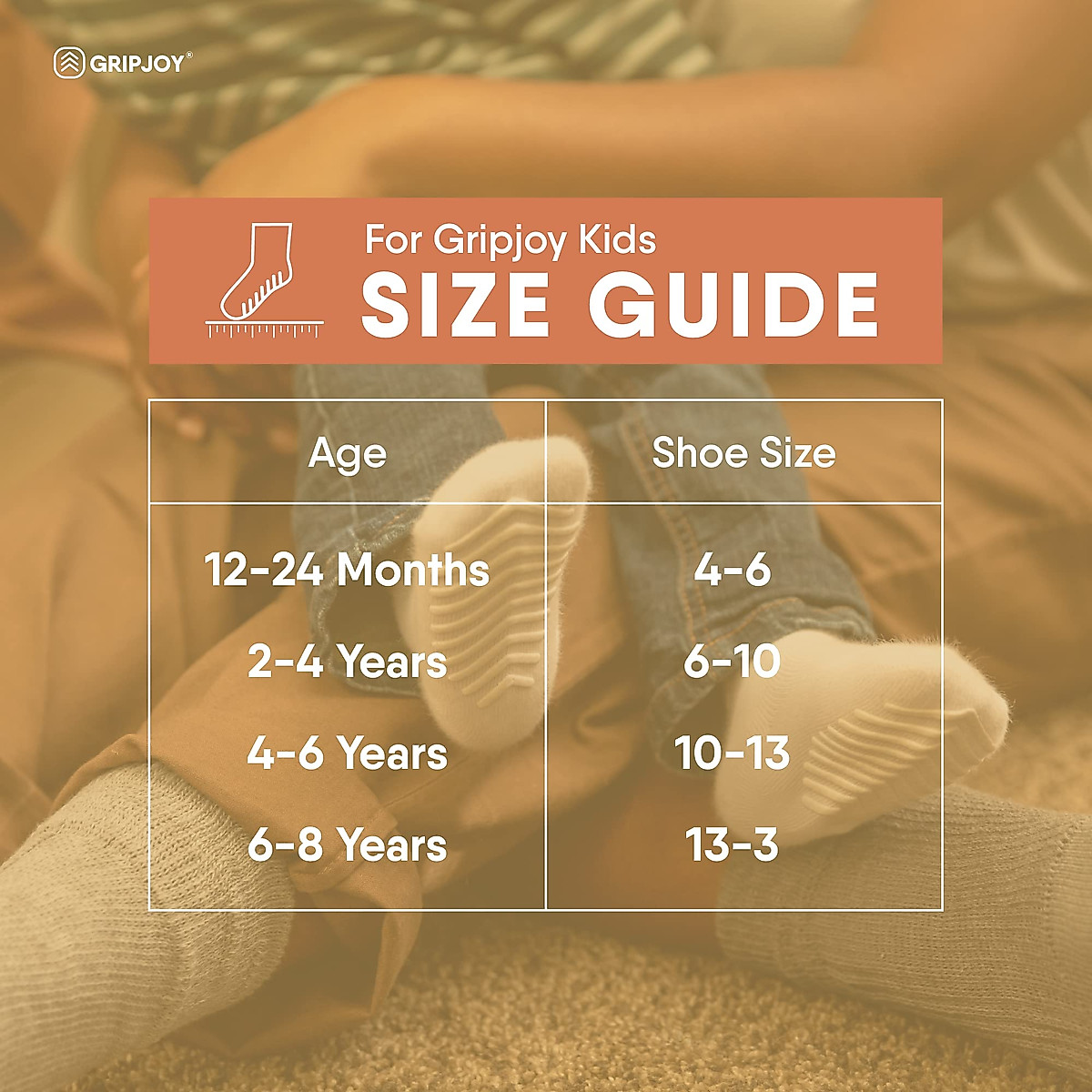 Gripjoy Toddler Socks with Grippers - Non Slip Socks for Kids - Toddler Grip Socks - 2T-4T - Boys Mix - 4 Pairs