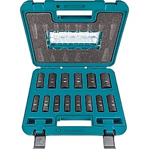 Makita A-99655 14 Pc. 3/8" Drive Deep Well Impact Socket Set