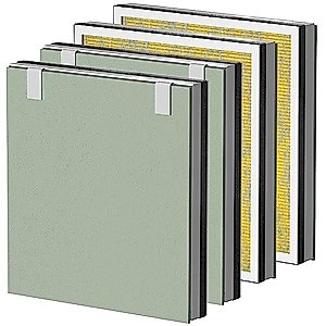 4 Set Vital 100 Pet True HEPA Replacement Filter Compatible with LEVOIT Vital 100 Air Cleaner Purifier, 3-in-1 HEPA Filter and High-Efficiency Activated Carbon Filter Set, Vital 100-RF