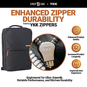 Chef Knife Bag | Premium Knife Case | Waterproof Material | Chefs Case with 30+ Pockets for Knives & Utensils | Culinary Gifts For Chefs & Students | Sturdy Travel Knife Bag (Black)