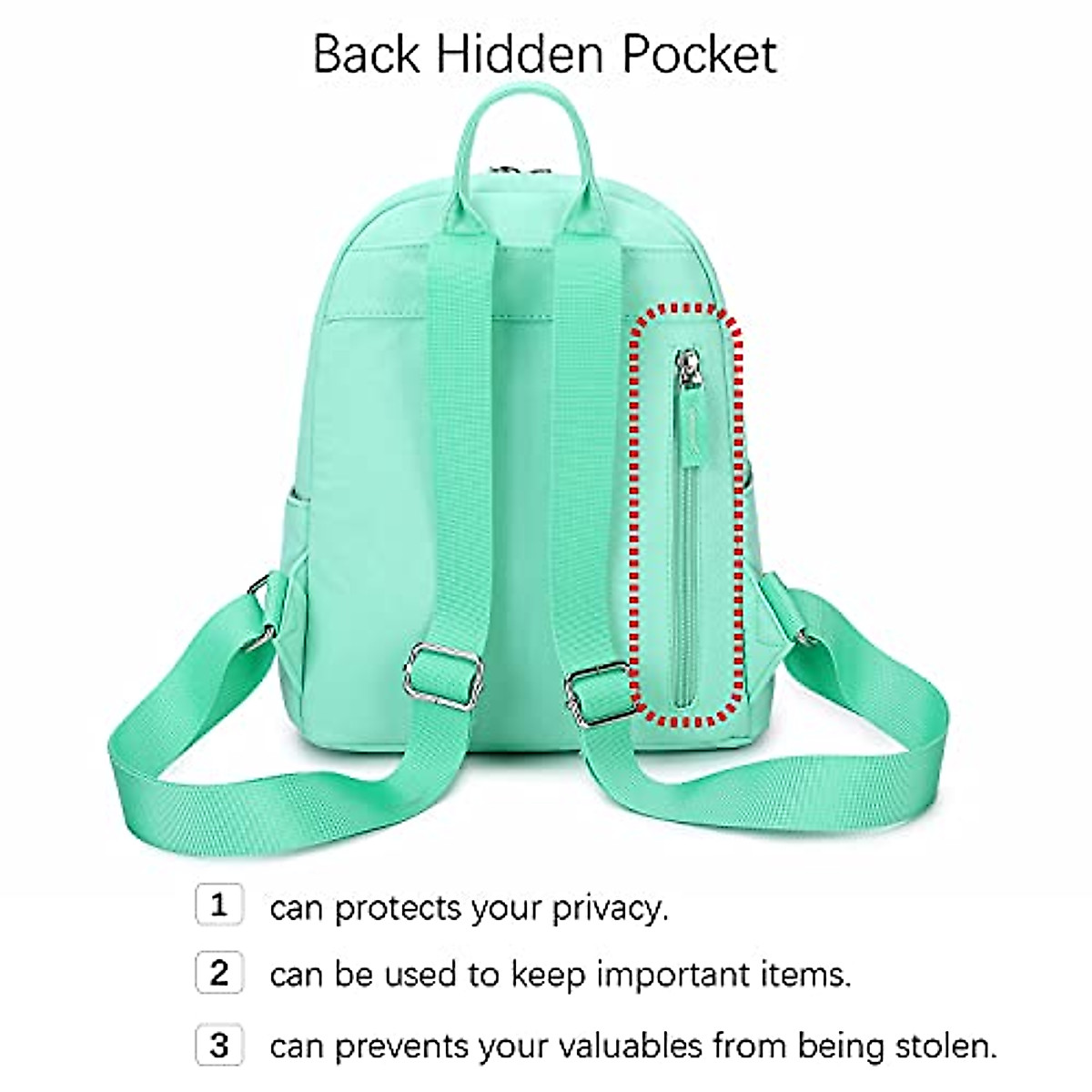 Ecodudo Mini Backpack Purse for Women Teen Girls Small Fashion Bag (Teal)