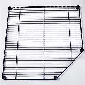 drsapfa Garage Shelving, Shelving Unit, Storage Shelf, Changeable Assembly Floor Standing Carbon Steel Storage Rack, Heavy Duty Steel 6-Tier Corner Restaurant Shelf Commercial Food Storage (Black)