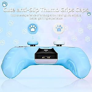 BRHE Cute Cat Claw PS5 Controller Skin - Non-Slip Silicone Protective Cover for PlayStation 5 Wireless Controller with 2 Thumb Grip Caps,1 cat Sticker,4 Remote Sensing Coils