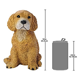 Design Toscano Golden Retriever Puppy Dog Statue, Multicolored