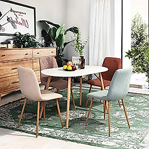 Homy Casa 47.2'' Kitchen Dining Table Minimalist Style Dining Table for Small Spaces Dining Livint Room Cafe, Simple Dinner Table in White, ONLY Table Included