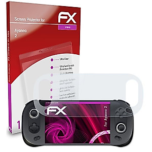 atFoliX Plastic Glass Protective Film compatible with Ayaneo 2 Glass Protector, 9H Hybrid-Glass FX Glass Screen Protector of plastic