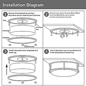 DLLT 30W Modern Dimmable LED Flush Mount Ceiling Light Fixture with Remote-13.31 Inch Round Close to Ceiling Lights for Living Room/Kitchen/Bedroom/Dining Room, 3000K-6000K 3 Light Color Changeable