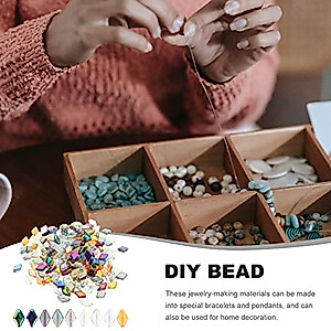 Sewroro Beaded Bracelets 200pcs Glass Beads Gemstone Beads Diamond-shaped Loose Spacer Beads Diy Jewelry Making Kits Diy Beads Art and Craft Kits Diy Bracelets Necklace Hairband Charm Bracelets