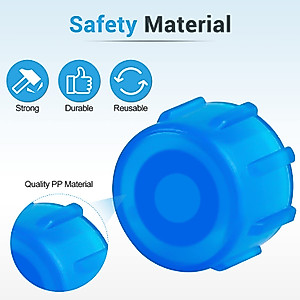 creahub 100 PCS Syringe Tip Caps, Syringe Cap Luer Connector Caps for Luer-Lock syringes and Luer-Slip syringes, Non-Sterile (Blue)