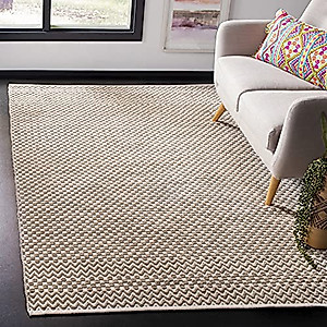 SAFAVIEH Boston Collection 5' x 8' Taupe BOS686E Handmade Flatweave Cotton Area Rug