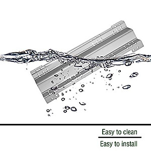 Damile Grill Heat Plates Shield Burner covers BBQ Gas Grill Replacement Parts, Grill Heat Tent Flame Tamer Grill Plates for Gas Grill Brinkmann Charmglow 810-7450-S, 810-7451-F, 810-8500-S, 810-8530-S