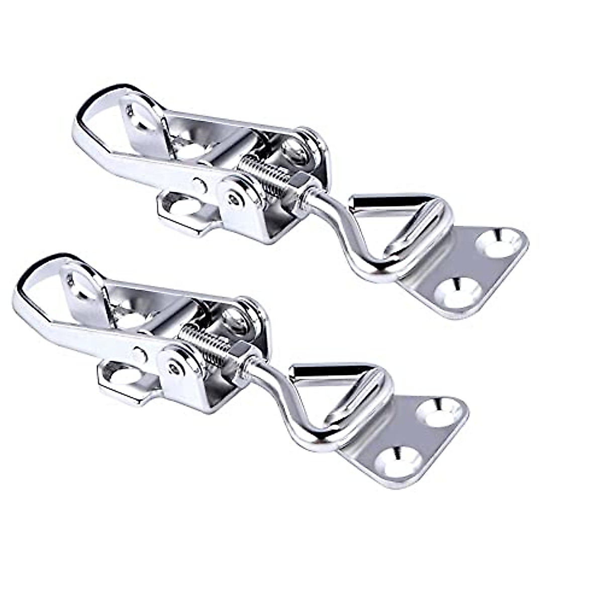 Marinebaby 2PCS Toggle Latch Clamp Stainless Steel Cabinet Hinge Lockable clamp,Boat Anti Rattle Latch