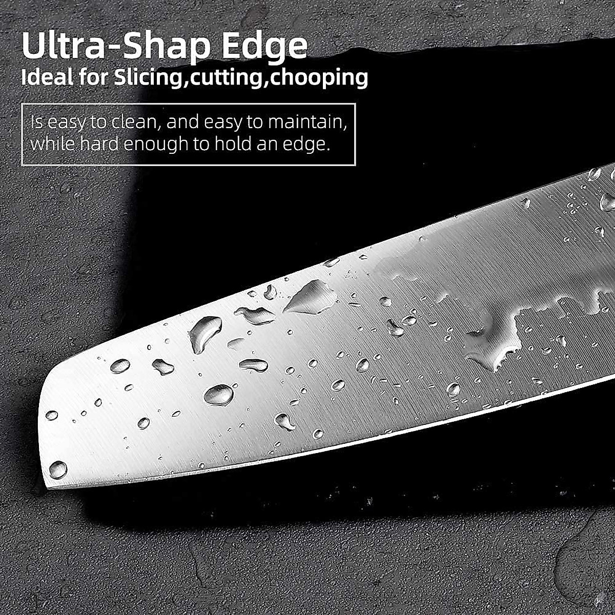 Full Tang Butcher Knife, Handmade Forged Kitchen Chef Knife, High Carbon Clad Steel Butcher Cleaver (3PCS Set)